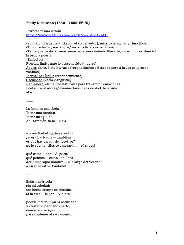 Emily Dickinson - Poemas | PDF