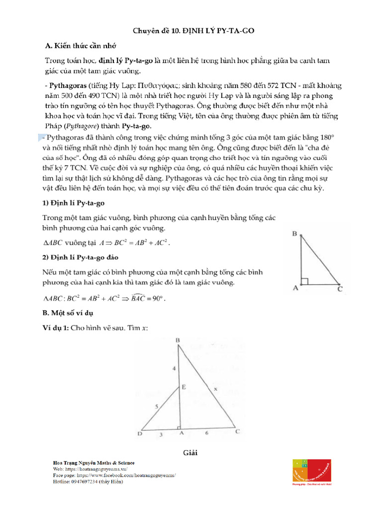 Chuyên đề Pytago | PDF