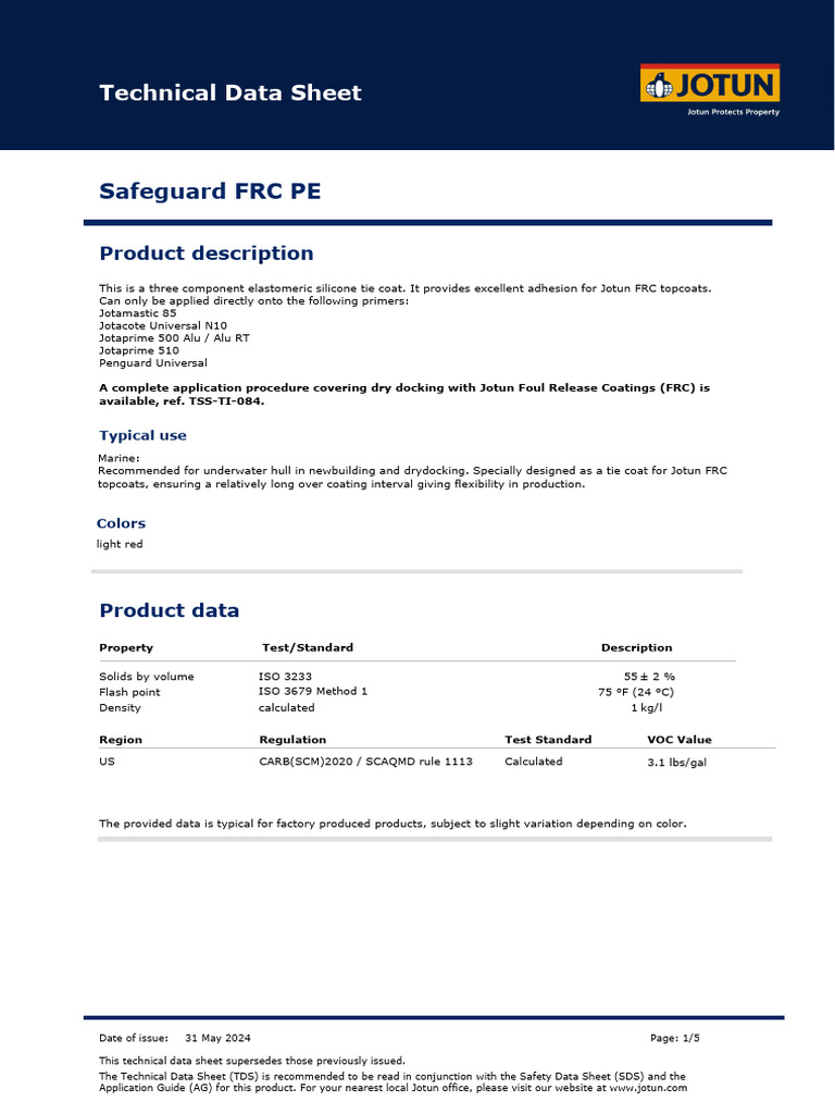 Jotun Safeguard FRC PE | PDF