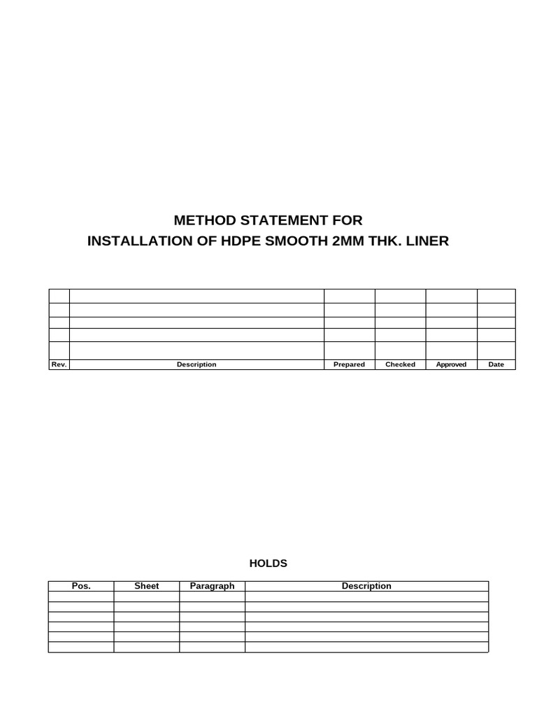 MS For Installation of Hdpe Pipe | PDF