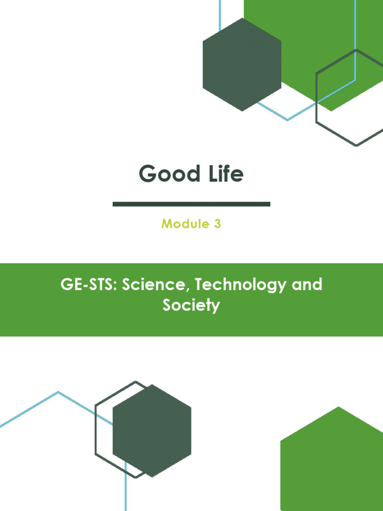 Module 3 STS Good Life | PDF