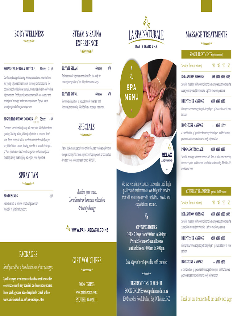 spa-menu | PDF