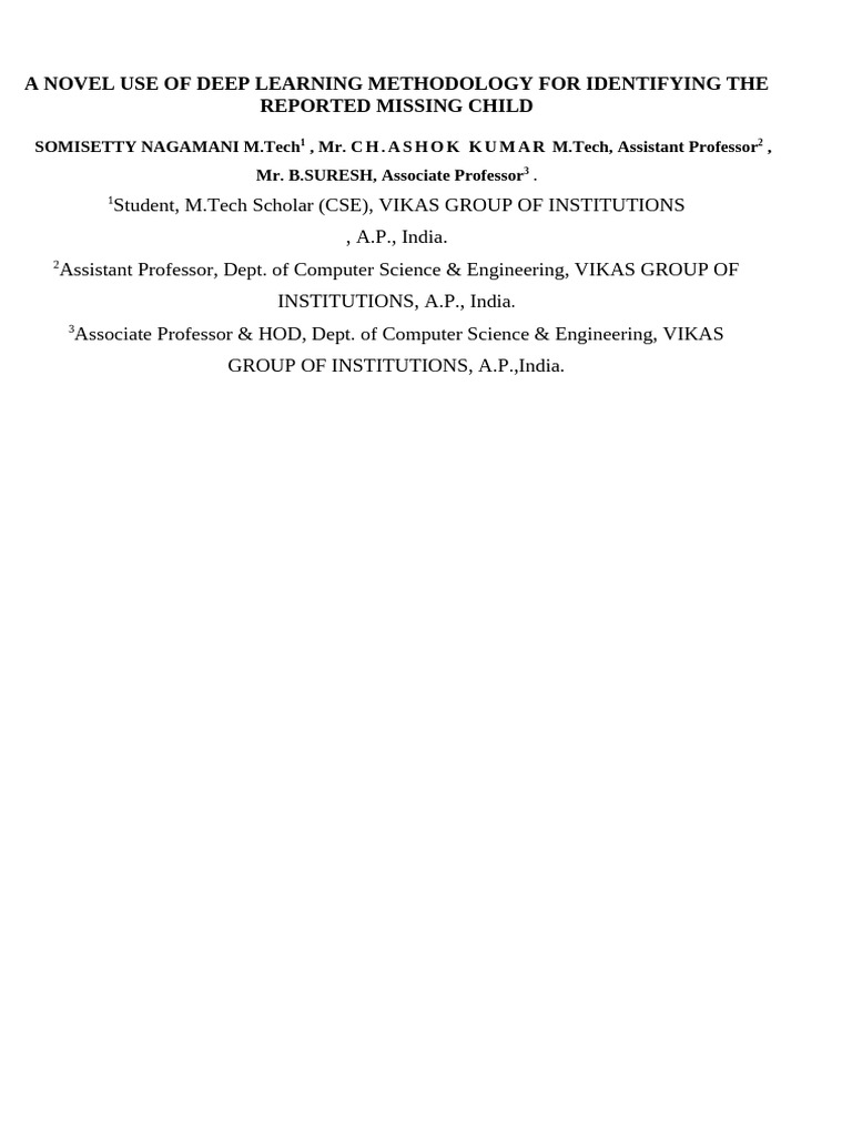 Missing Child Paper Pdf