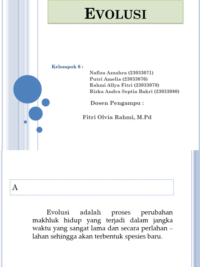 Evolusi Kelompok 6 | PDF