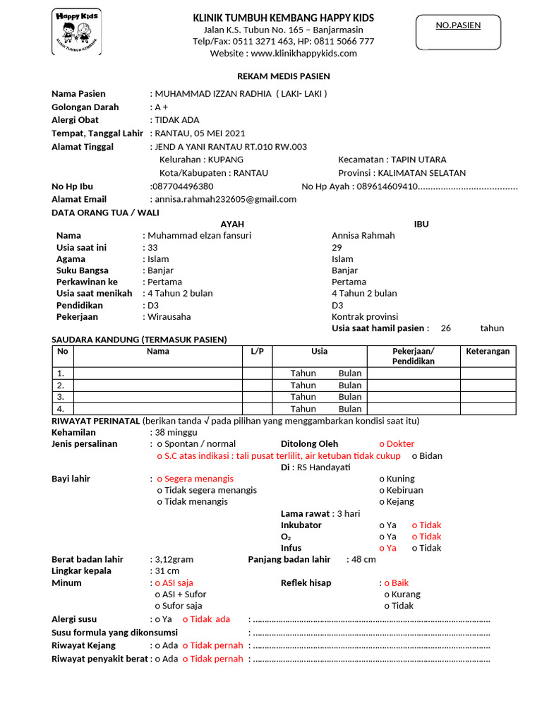 Rekam Medis Pasien | PDF