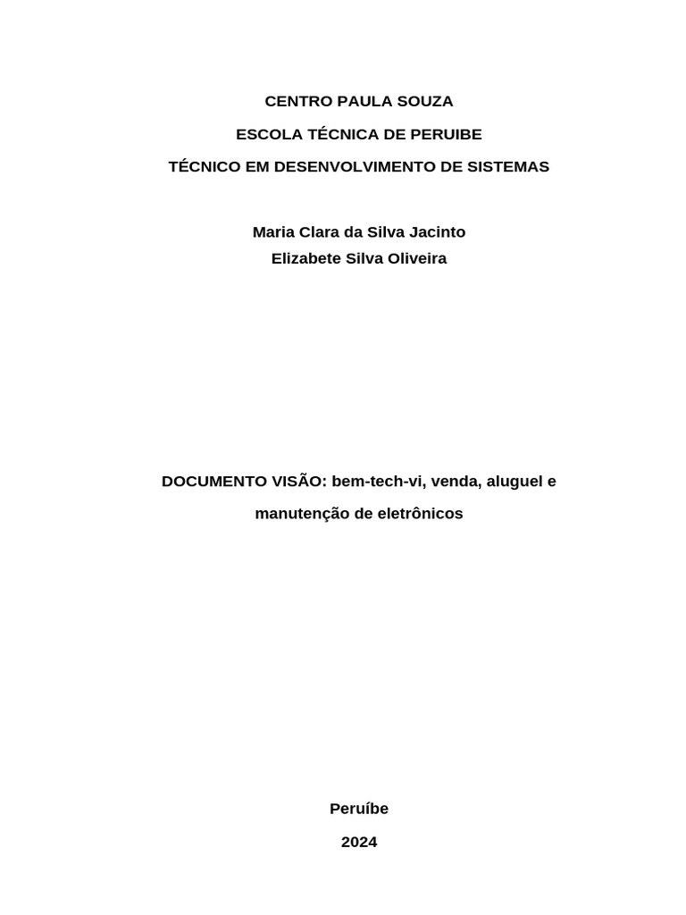 DocumentoVisão Bem Tech Vi APS | PDF