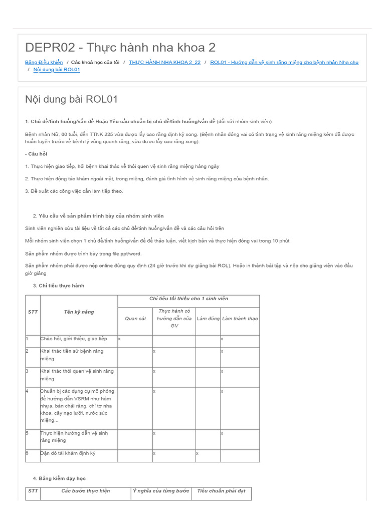 (Bảng kiểm) Tư vấn SKRM | PDF