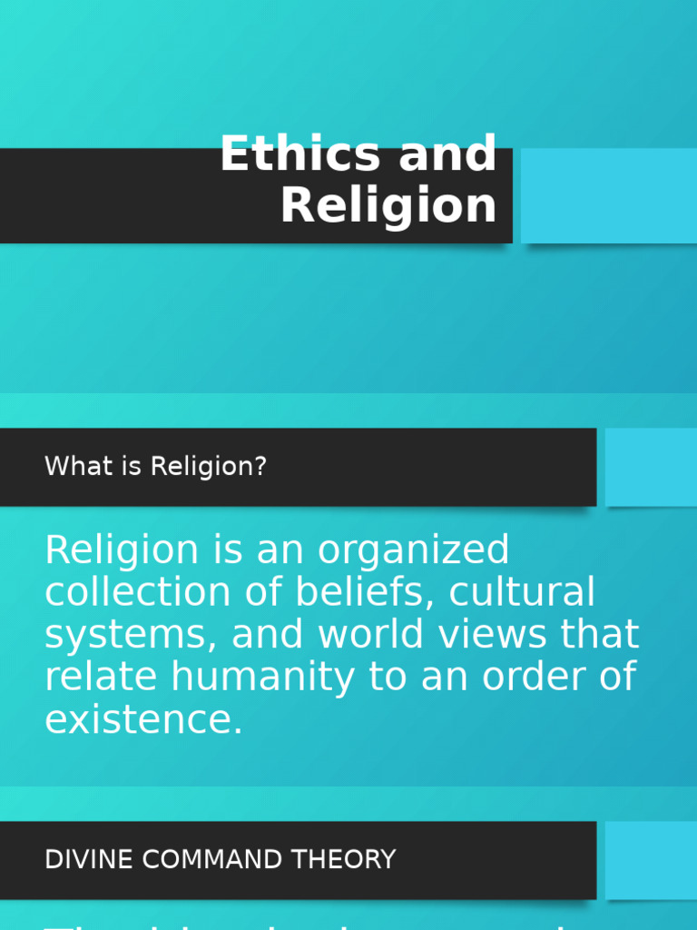 Topic 2 Ethics and Religion | PDF