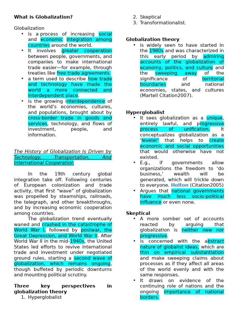 Contemporary Notes | PDF | Multinational Corporation | Globalization