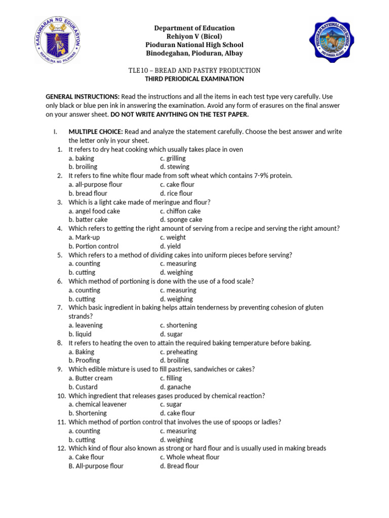 3rd Quarter Exam Bpp | PDF