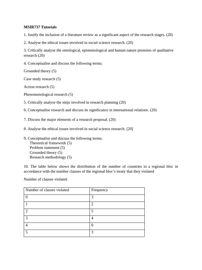 MSIR 737 Tutorials | PDF