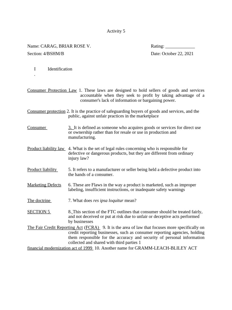 HM 411 - Activity 5 | PDF