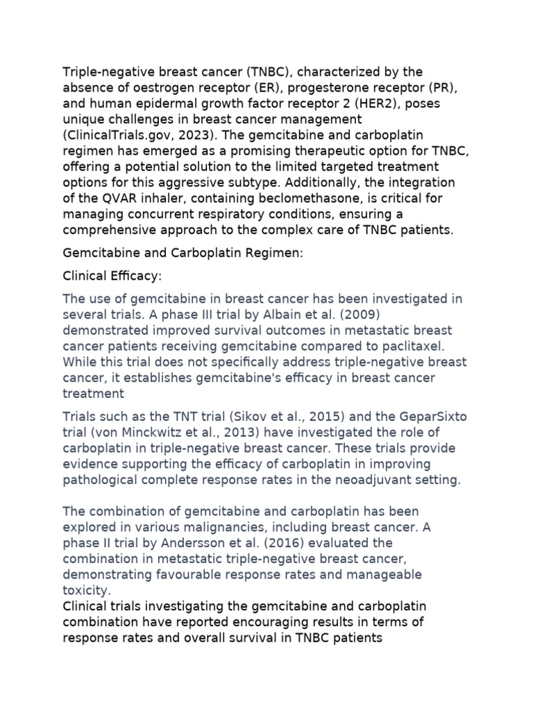Triple-Negative Breast Cancer (TNBC) | PDF