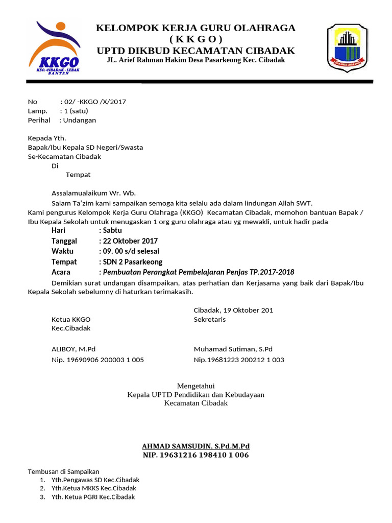 Kop Surat KKGO | PDF