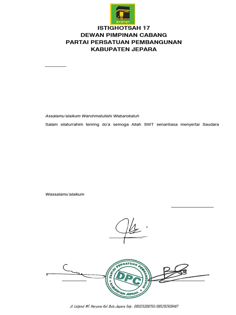 030 - Und - DPC Istigostah 17 Caleg | PDF