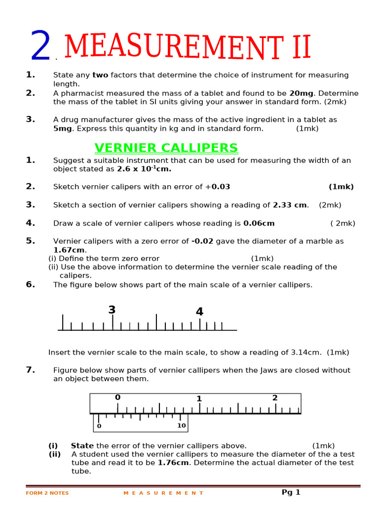 2 - 1 Measurement Ii | PDF