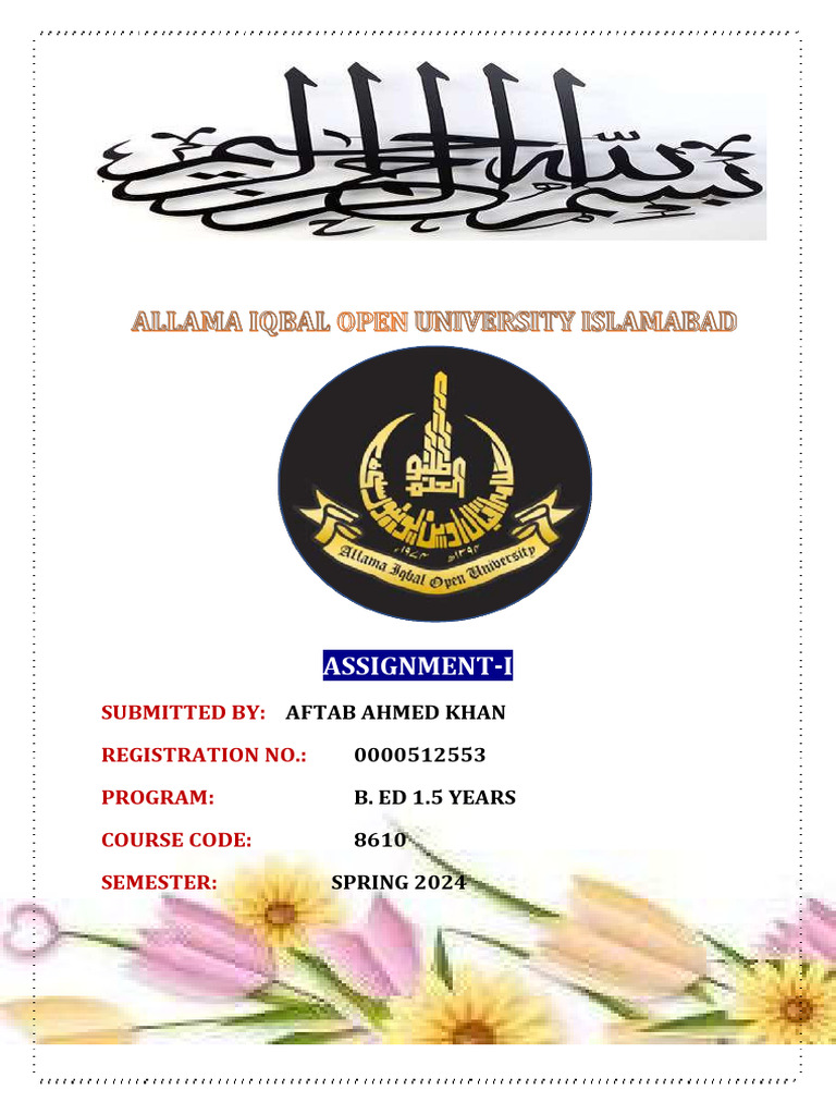 Assignment-1 8610-1 | PDF