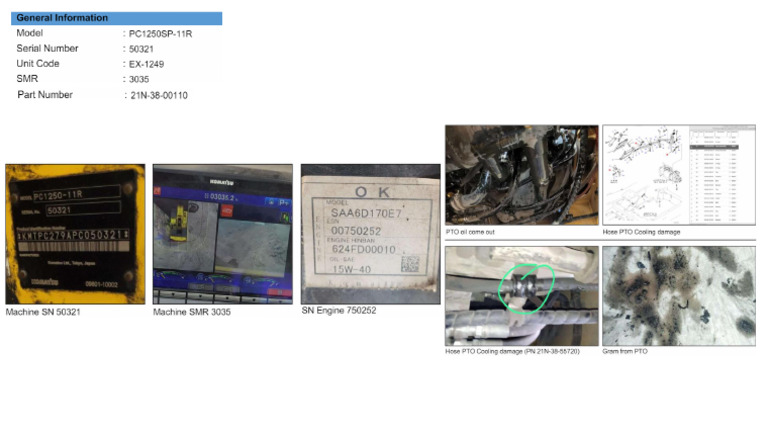 Report PTO Assy PC1250 | PDF