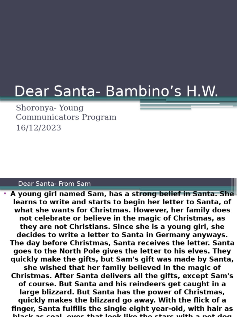 Dear Santa | PDF