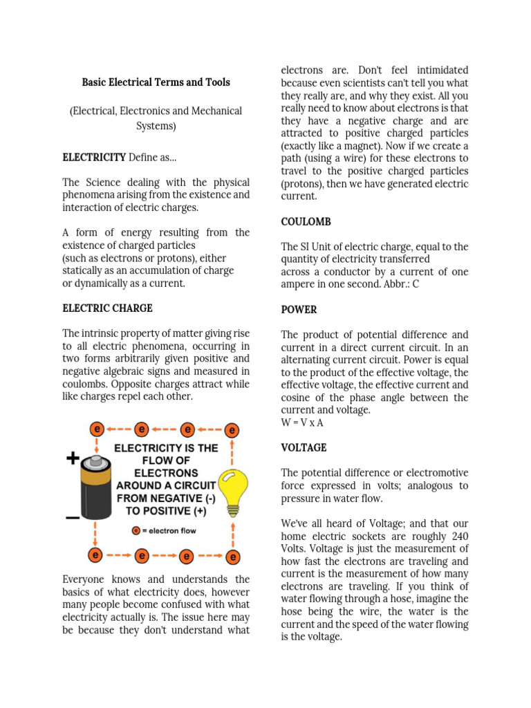 Electrical Reviewer For ARCHI | PDF | Watt | Electric Charge