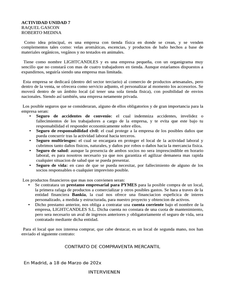 Actividad Unidad 7 | PDF