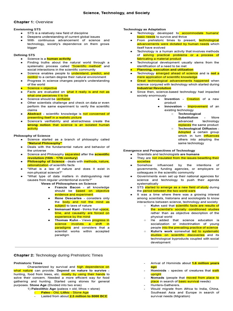 STS - Chapter 1-2 | PDF