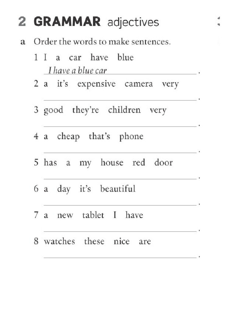 Adjectives Workbook 2 | PDF