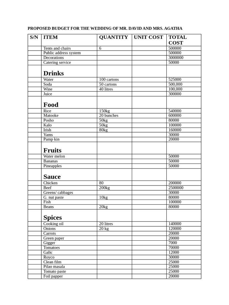 Aggie's Budget | PDF