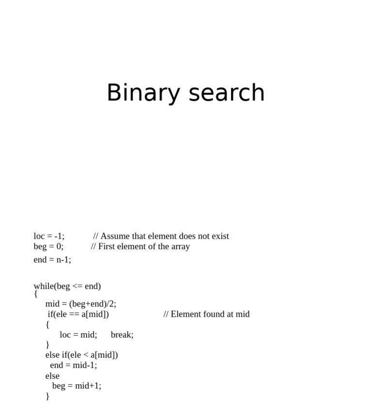 Binary Search | PDF