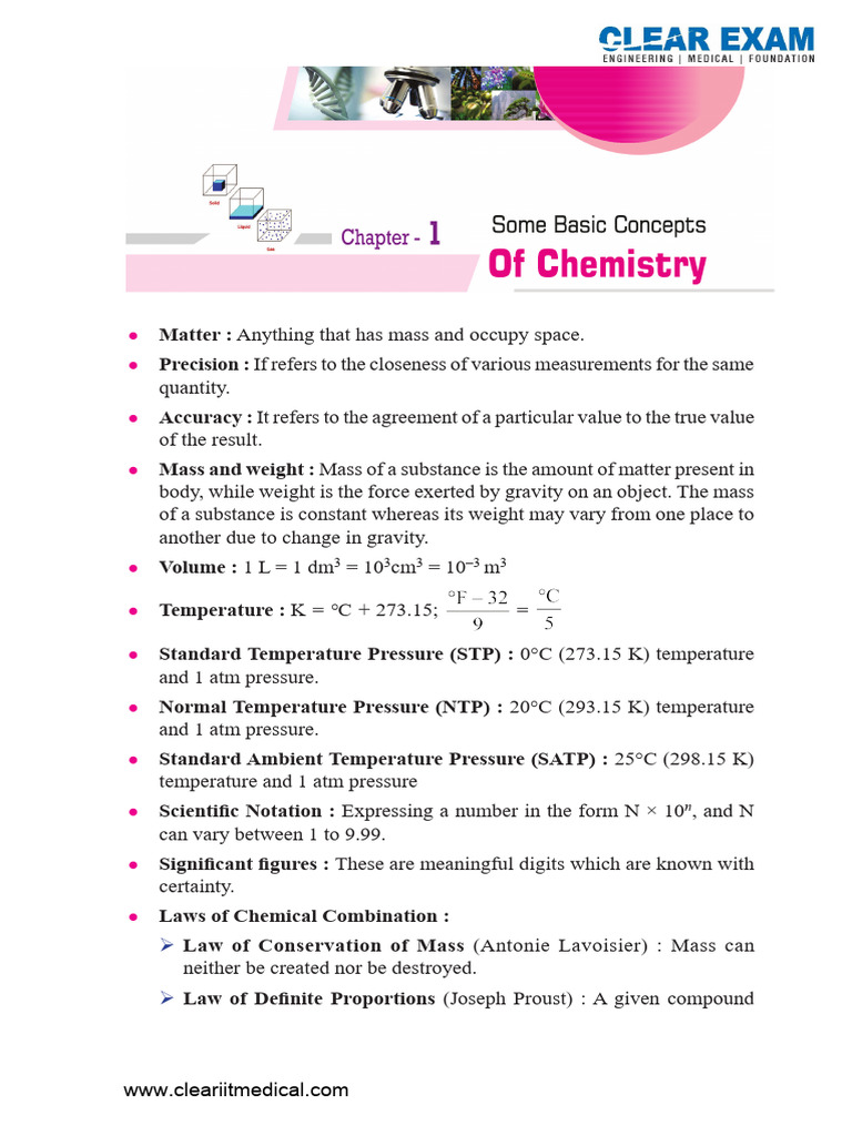 Chemistry 11th NCERT Revision Notes | PDF