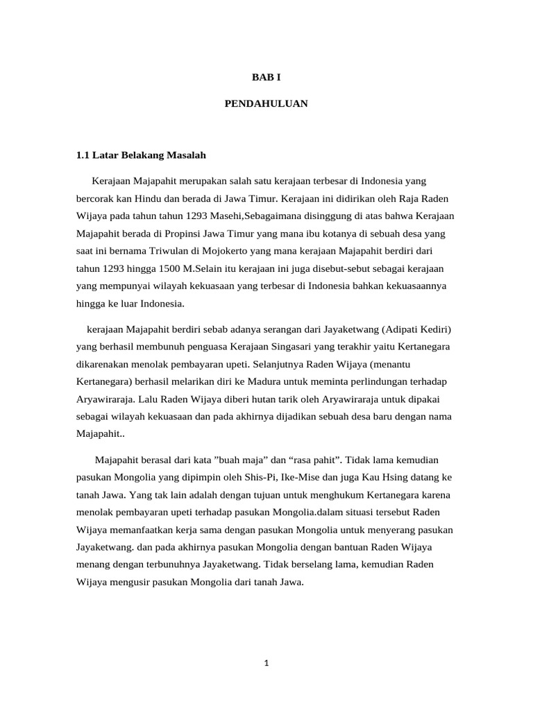 Contoh Format Bab I, Ii, Iii | PDF