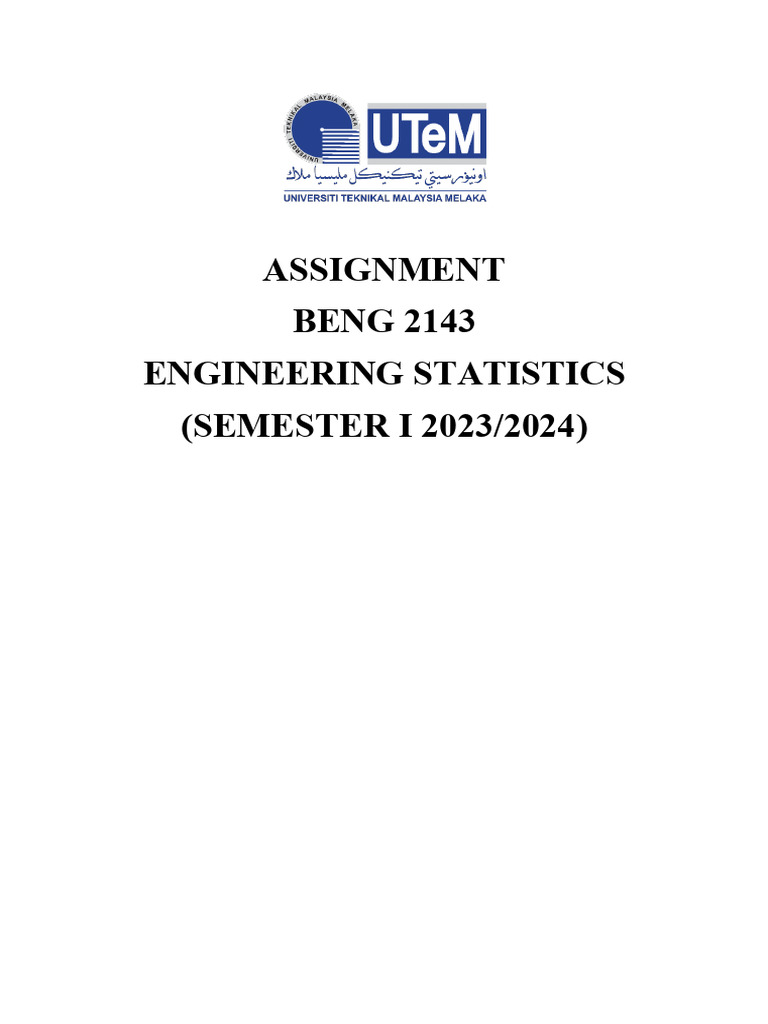 Assignment of Engineering Statistics | PDF