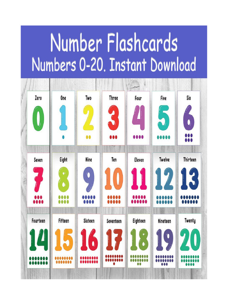 Numbers 0-20 | PDF