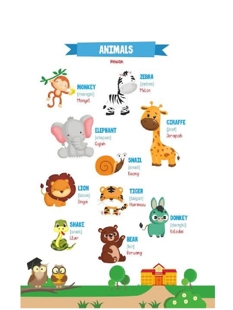 Vocabulario Animales | PDF
