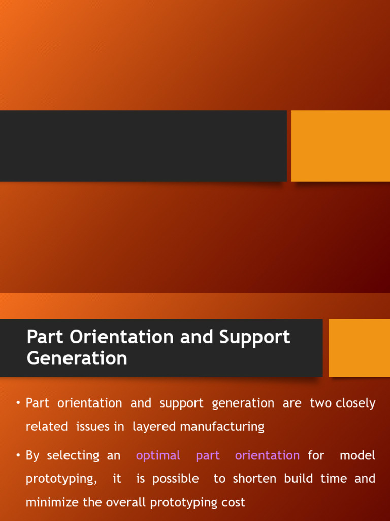 RP_Part Orientation and Support Generation | PDF