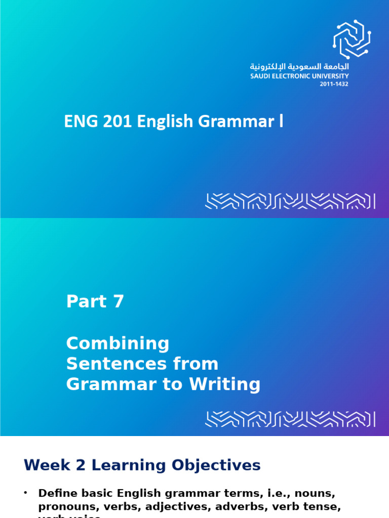 ENG201 Basic Grammar Terms | PDF