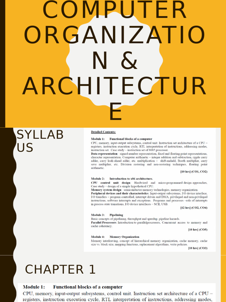 1Computer Organization & Architecture | PDF