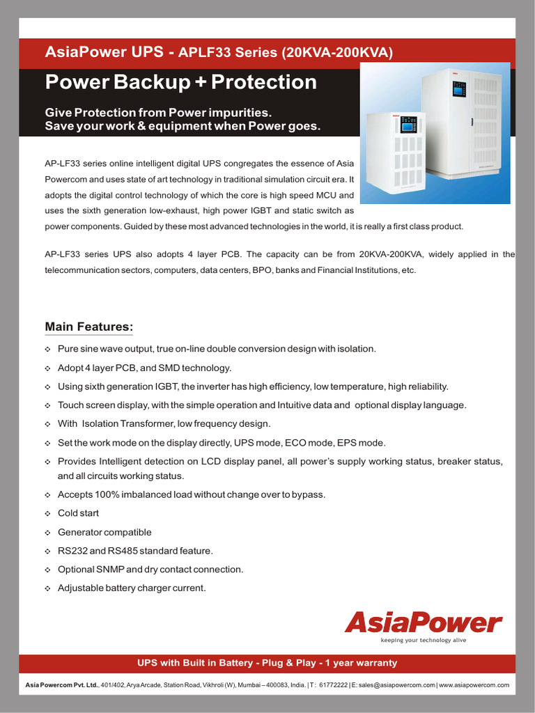 AP-LF33 series brochure | PDF