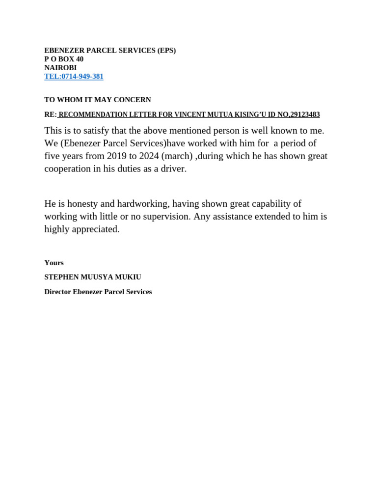 Recommedation Letter | PDF