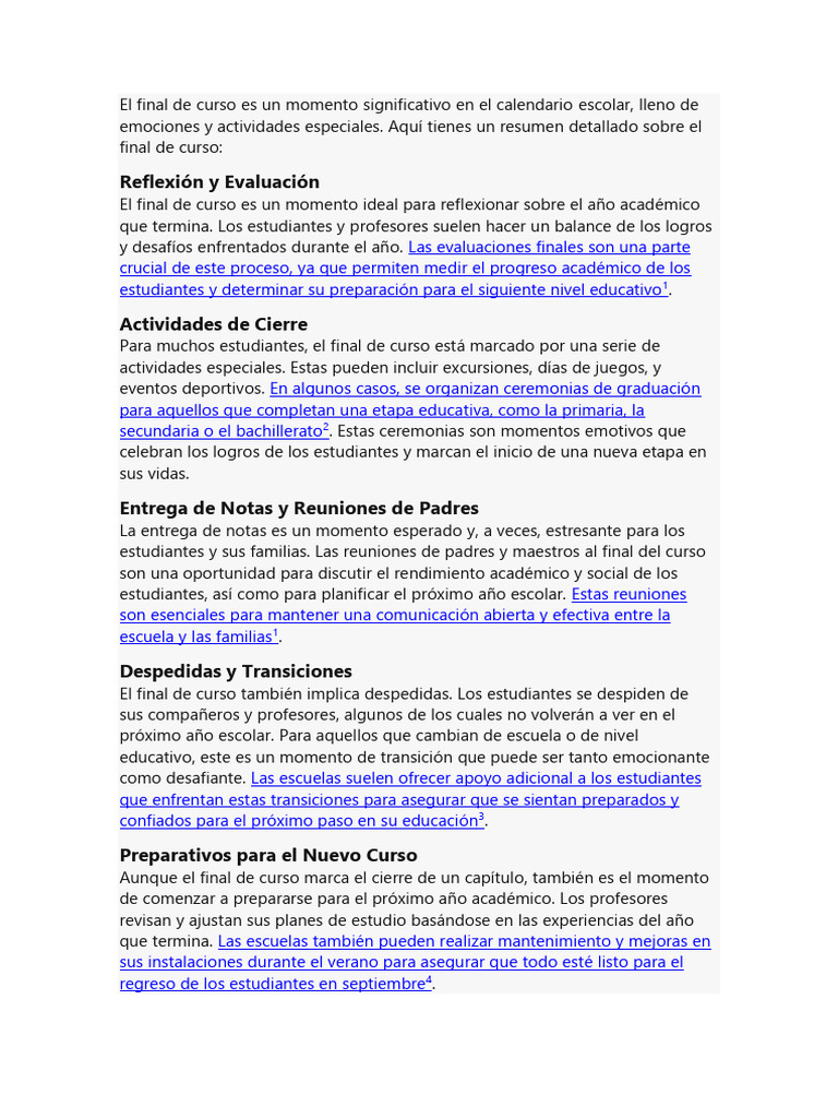 El Final de Curso | PDF