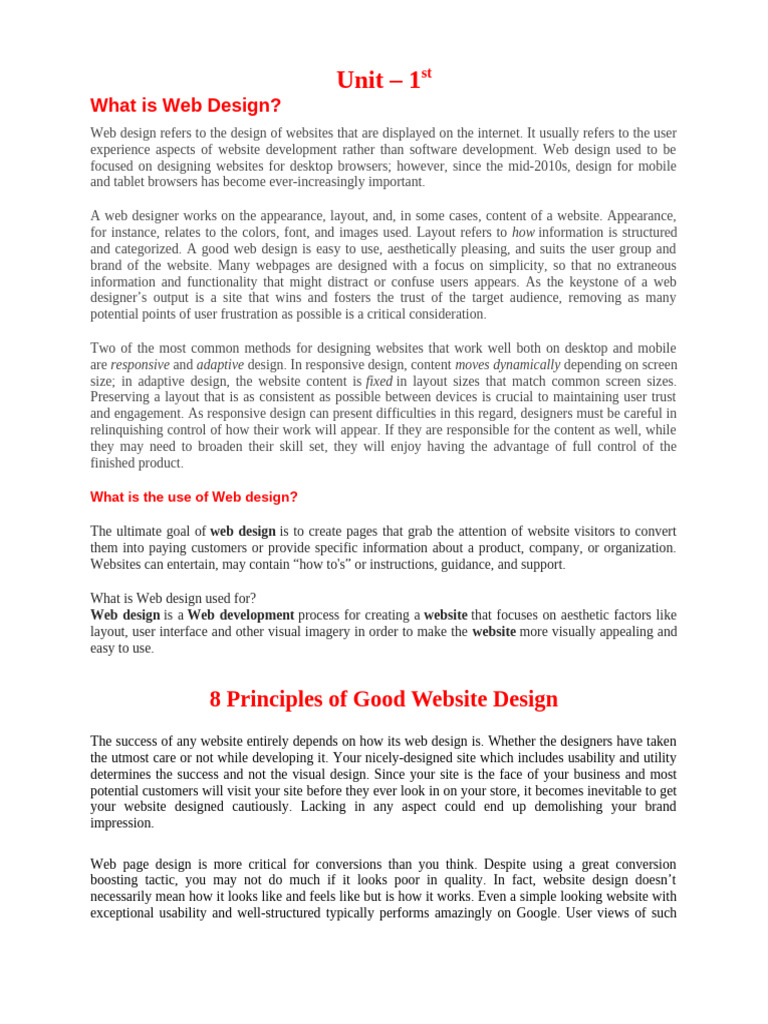 Web Design Part-1 | PDF