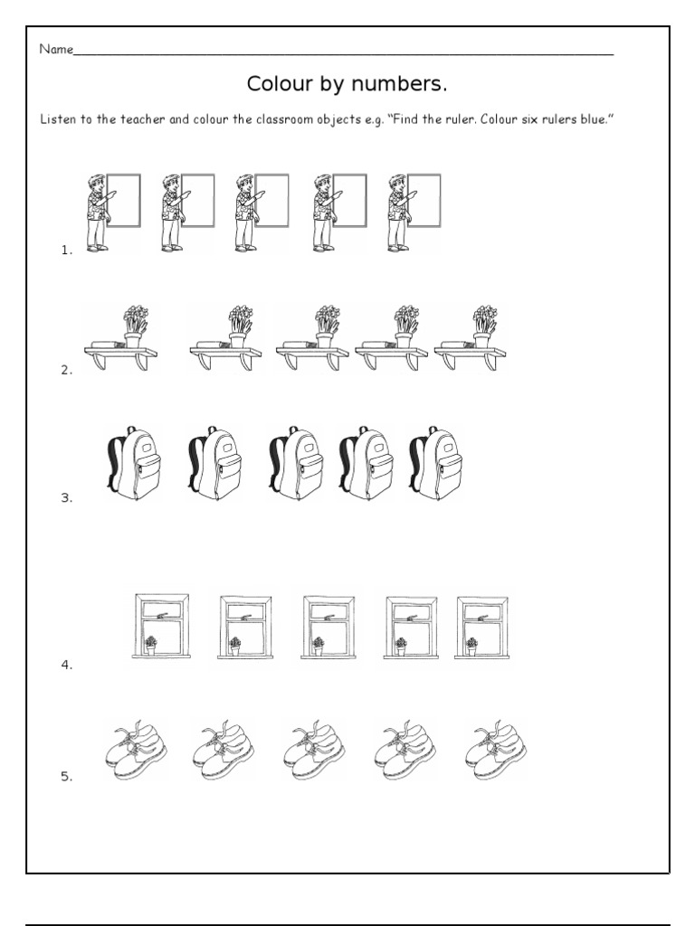 Colour by Numbers 1-10 Pra | PDF