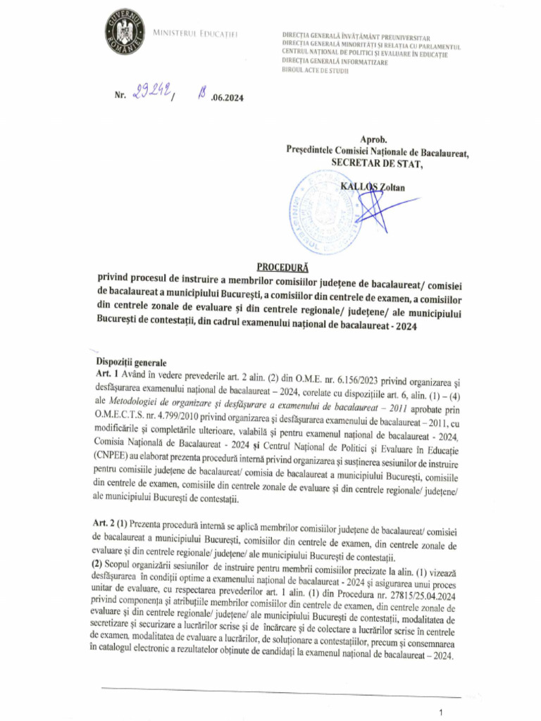 Nr. 29242 - Procedură Privind Procesul de Instruire A Membrilor ...