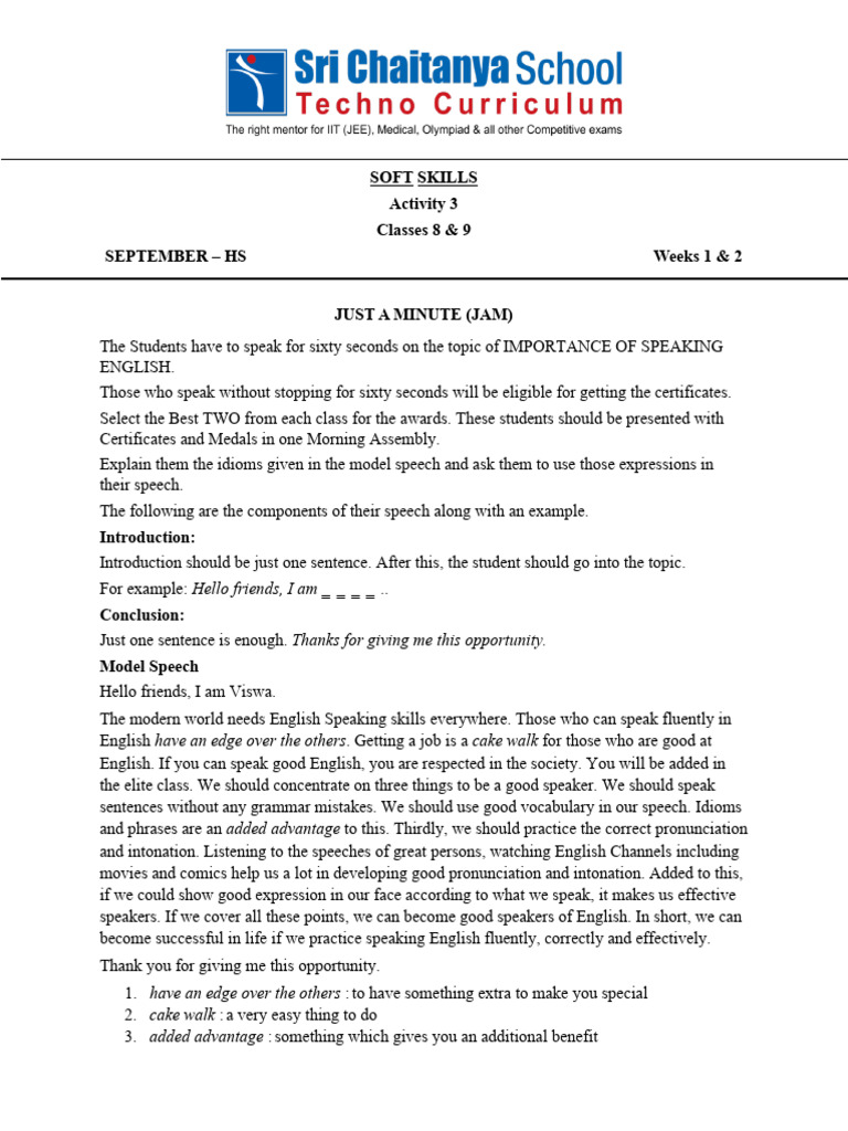 Soft Skills Worksheet Septmeber Weeks 1 & 2 HS All Orientations | PDF