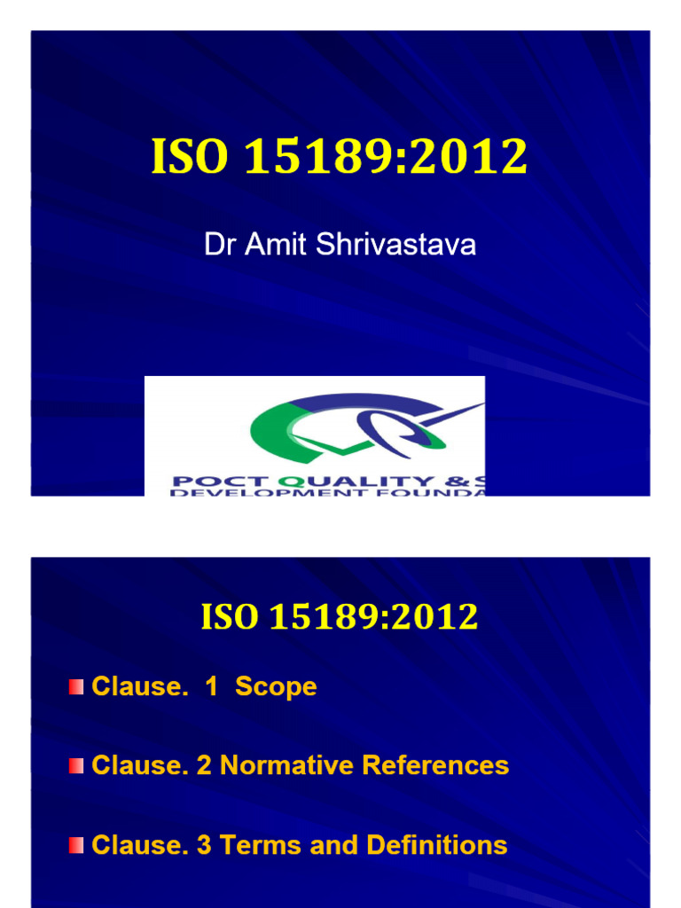 Iso 15189 2012 | PDF