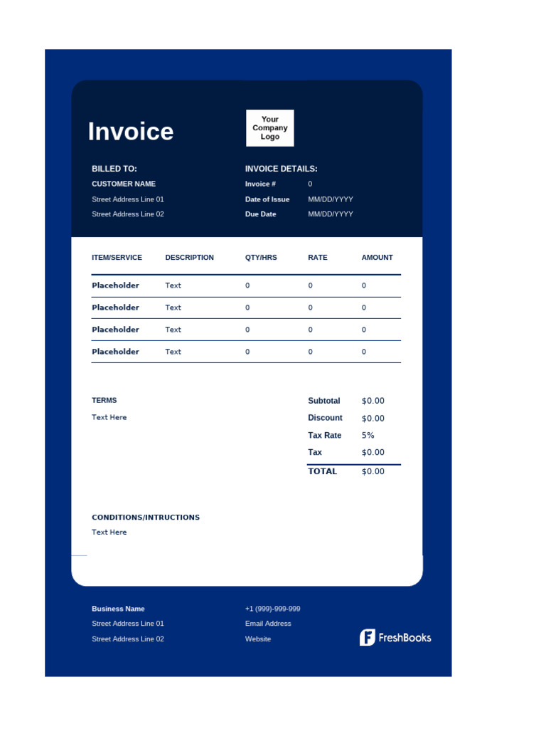 Transportation Excel Invoice Template For US Template 05 | PDF