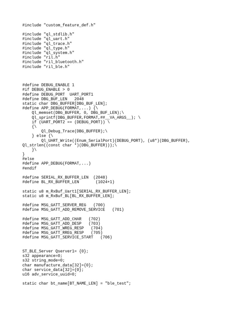 ble_example_working_via uart | PDF