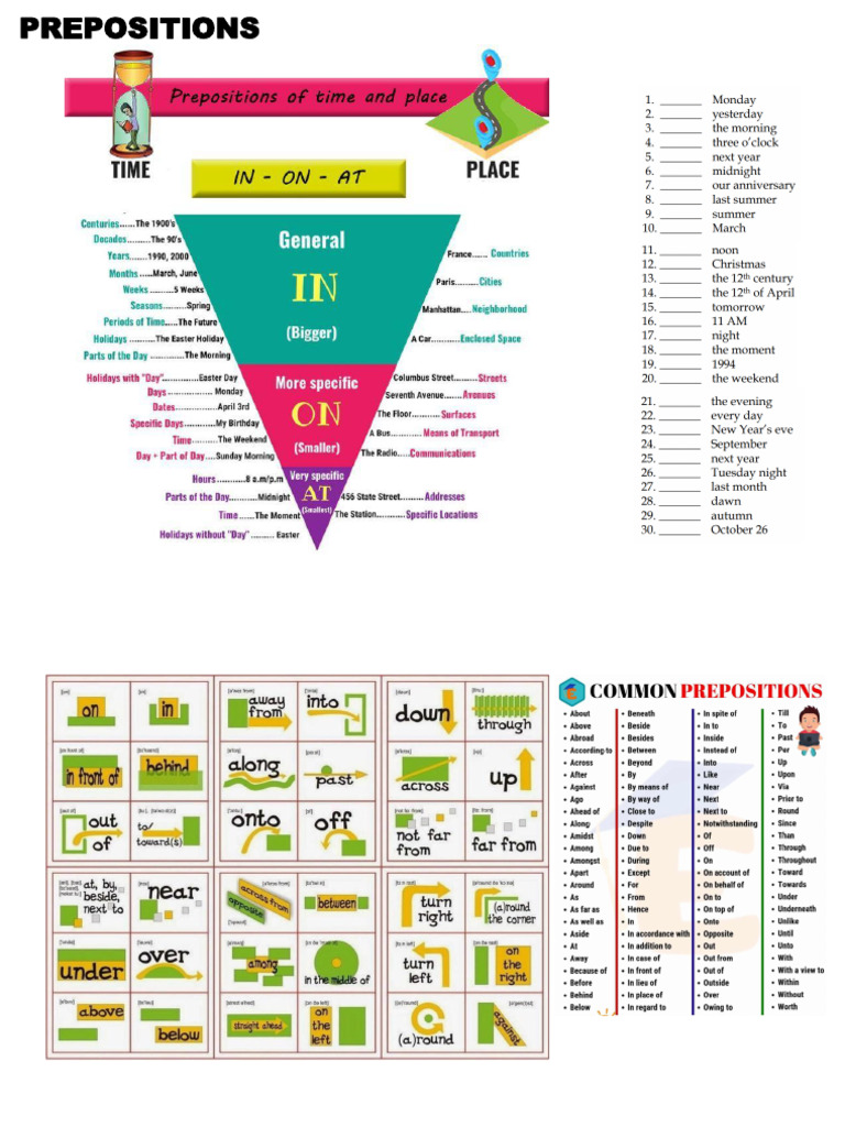 prepositions | PDF