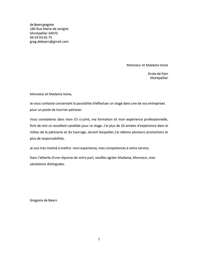 Lettre de Motiv | PDF