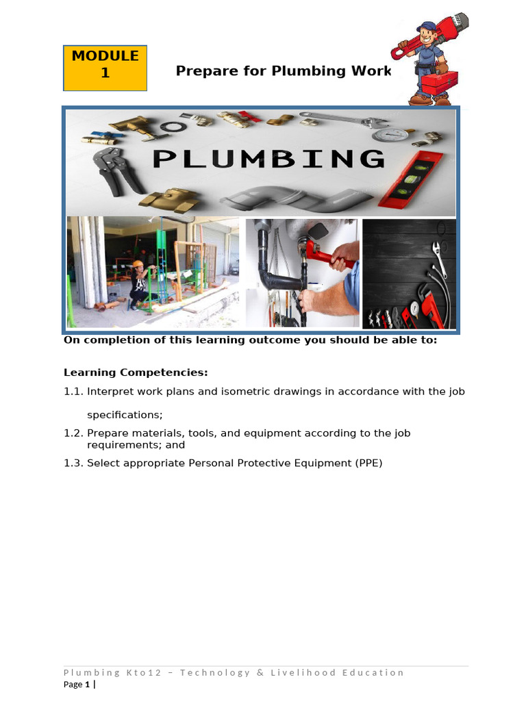 Plumbing Preparation and Basics Guide | PDF | Pipe (Fluid Conveyance ...